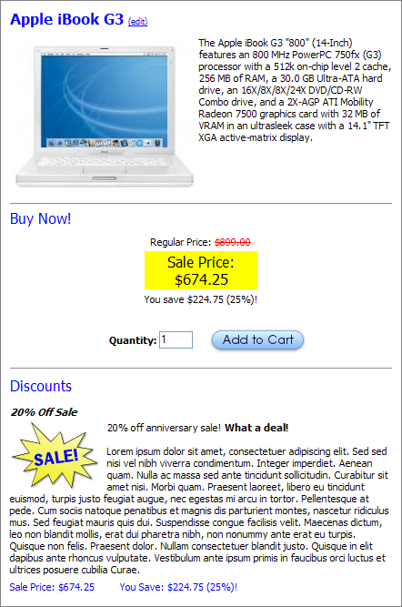 Advertising Discounts